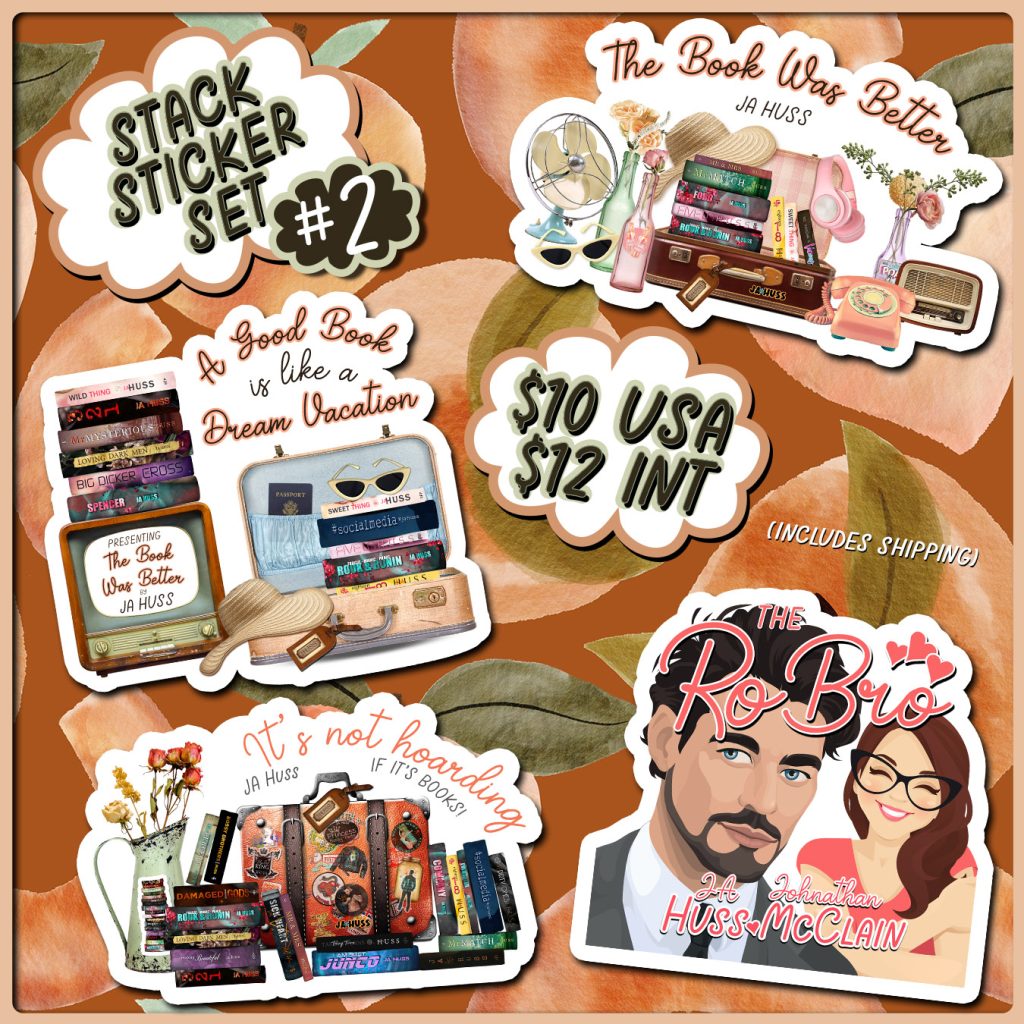 RESTOCK OF BOOK STACK STICKERS - NEW AND OLD - JA Huss